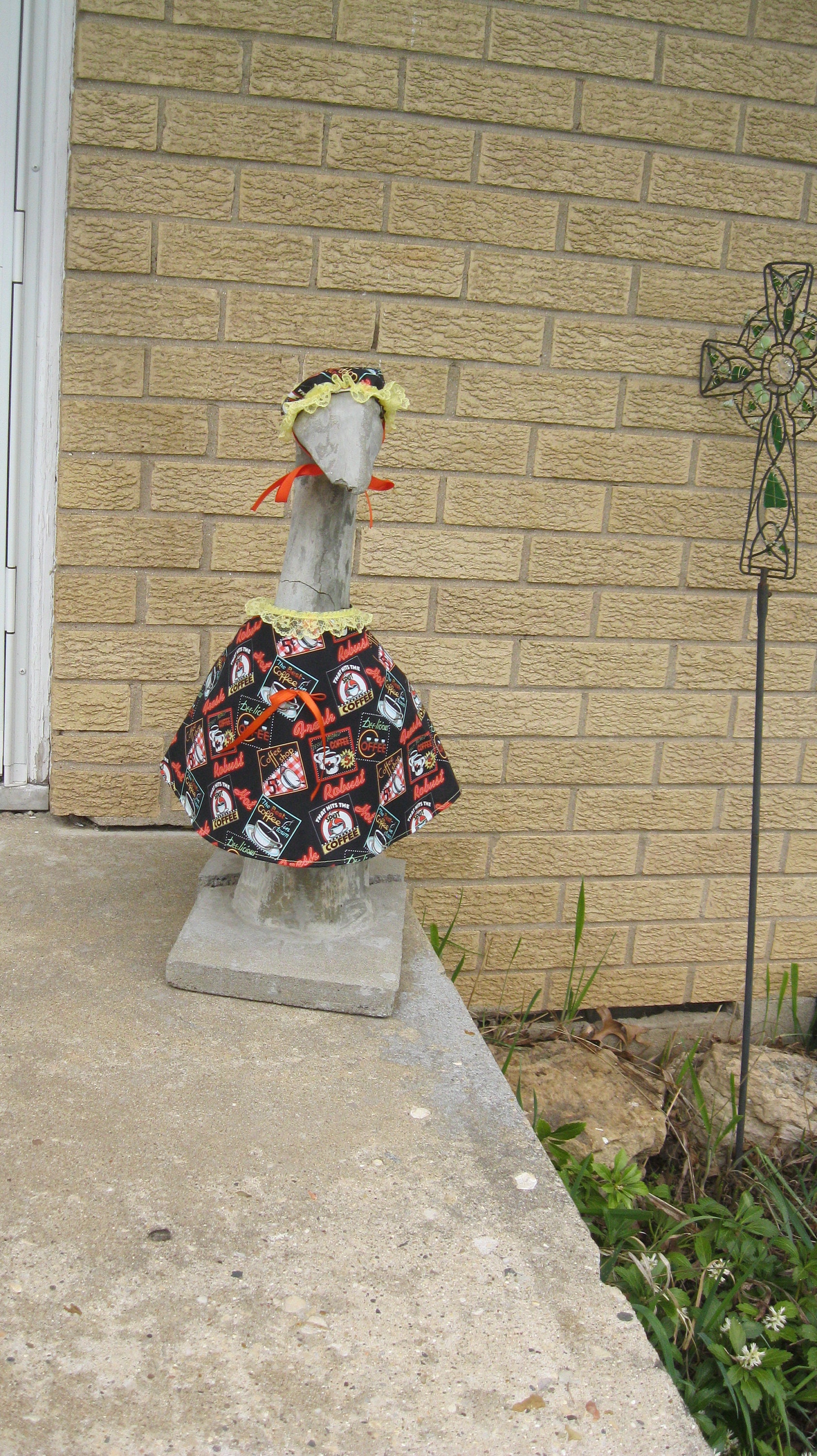 Retro Coffee Goose Dress/goose Clothes/concrete Goose/lawn | Etsy