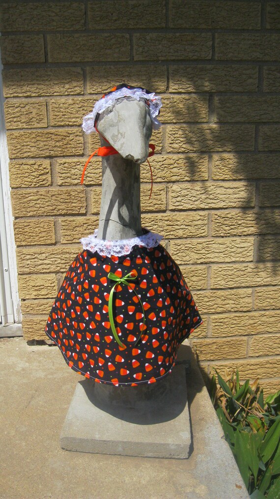 Candy Corn Dot Goose Dress/goose Clothes/concrete Goose/lawn - Etsy UK
