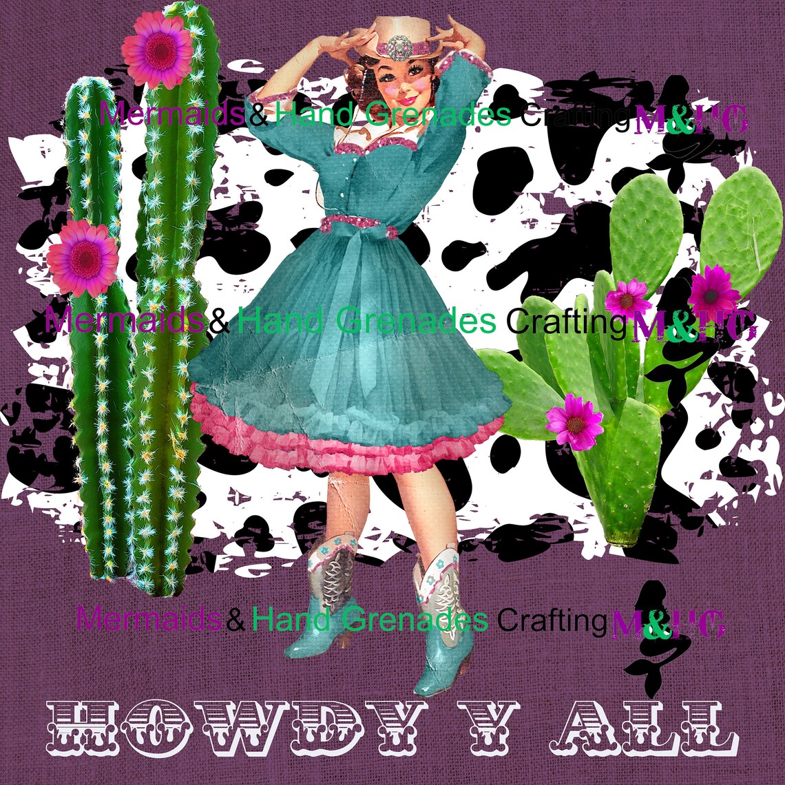 Pin Up Cowgirl Png Etsy