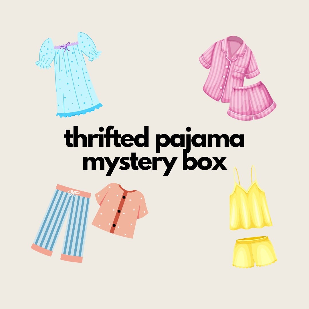 Thrifted Pajama Mystery Box Thrifted Pj Set Goodwill Pajama Mystery ...