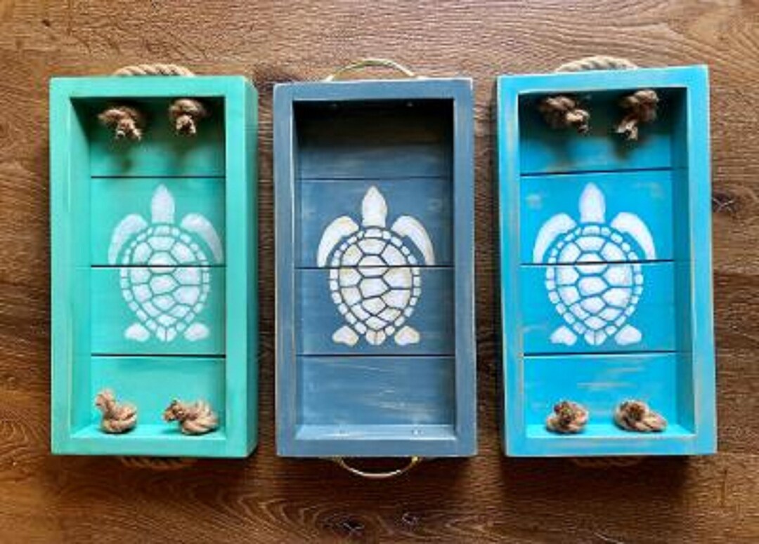 Turtle Tray, Coastal Decor, Catch All Tray, Trinket Tray, Bathroom Tray ...