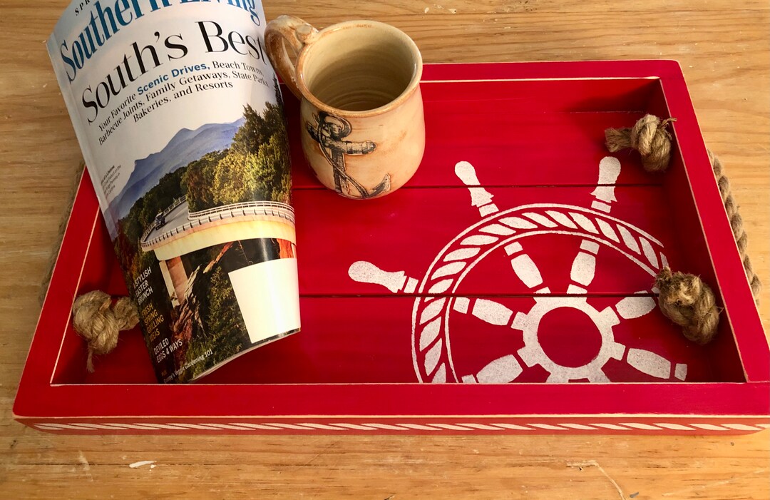 Ships Wheel Serving Tray Nautical Decor Housewarming Gift - Etsy