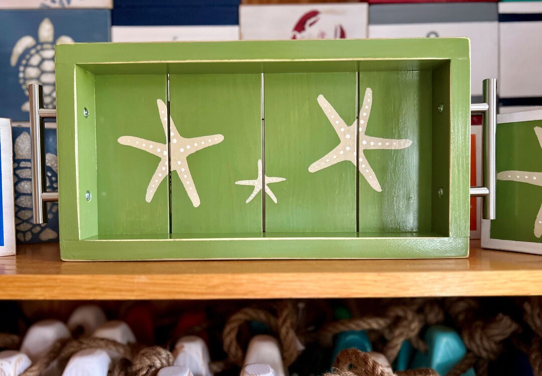 Starfish Tray, Small Green Tray, Catch All Tray, Nautical Accent ...