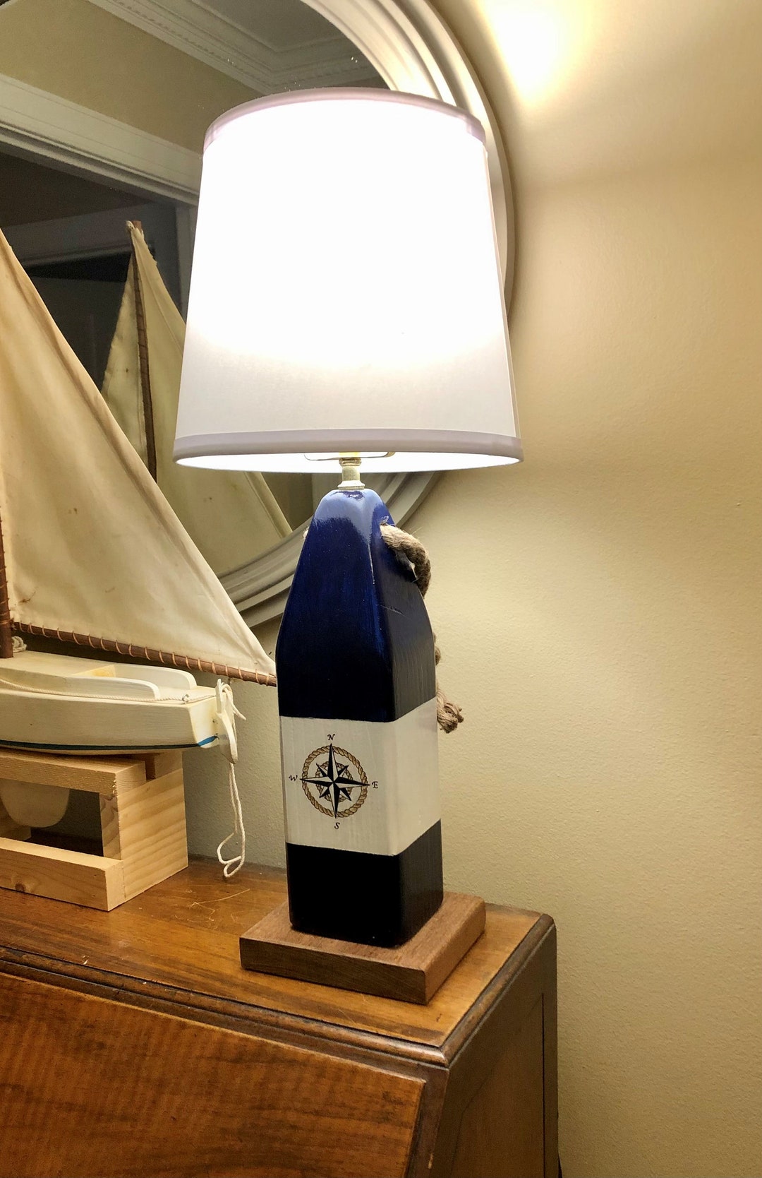 Buoy Lamp, Coastal Lighting, Compass Buoy Lamp, Light Fixture, Nautical ...