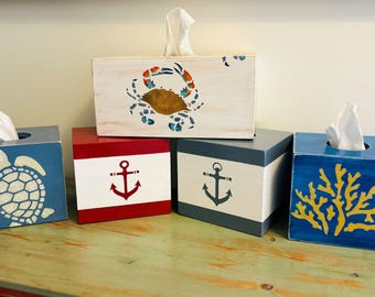 Nautical Tissue Box - Etsy