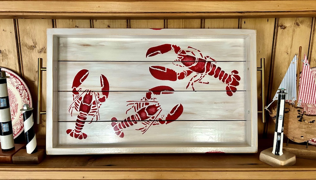 Ottoman Tray Oversize Lobster Tray Kitchen Serving Tray - Etsy