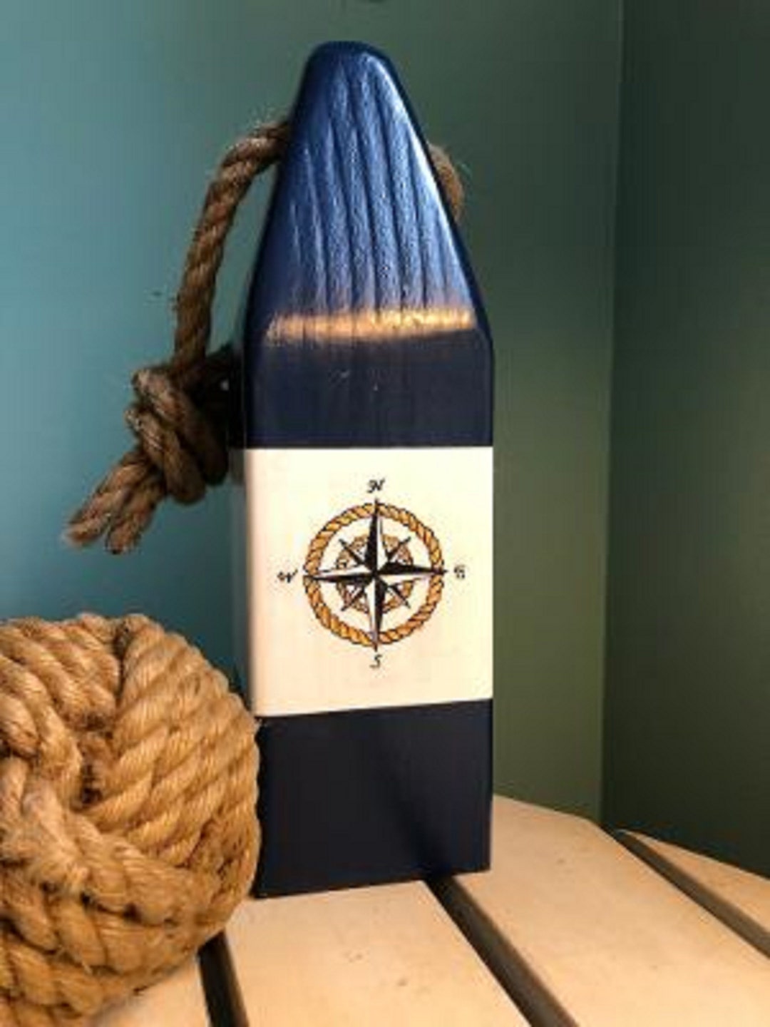 Custom Compass Buoy Navy/white - Etsy