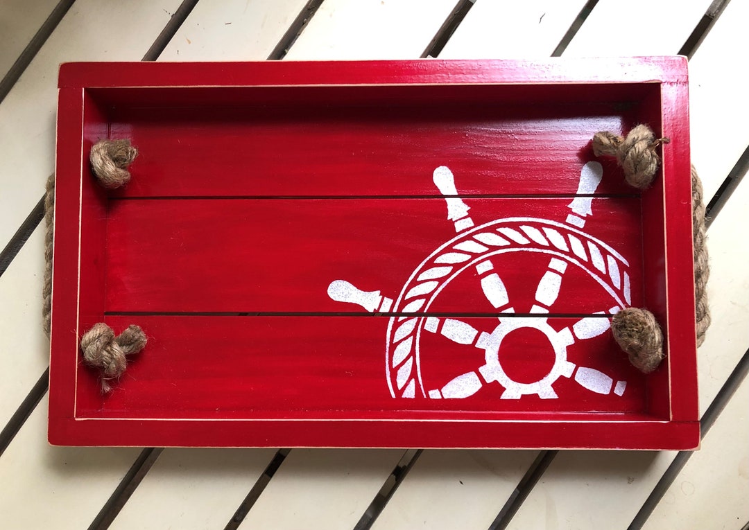 Ships Wheel Serving Tray Nautical Decor Housewarming Gift - Etsy