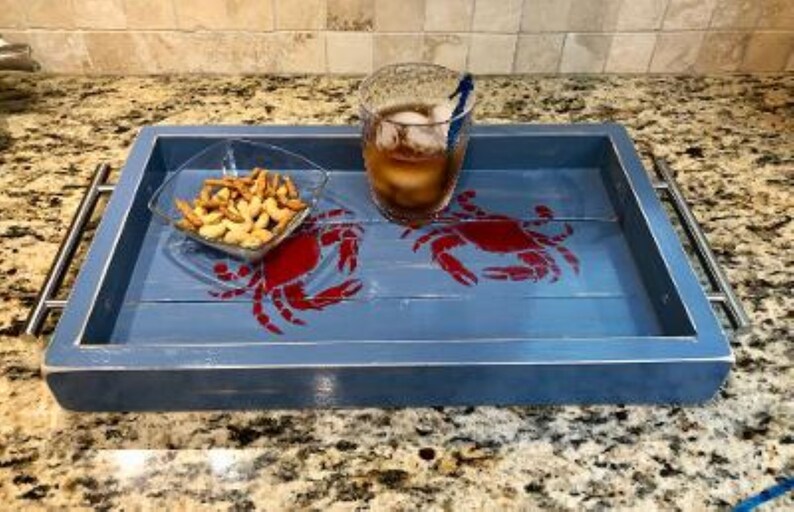 Crab Serving Tray Nautical Decor Housewarming Gift Wood - Etsy