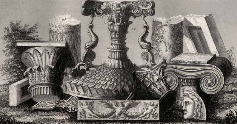 Etchings & Engravings From 1849 Copper engraving print of ROMAN ...