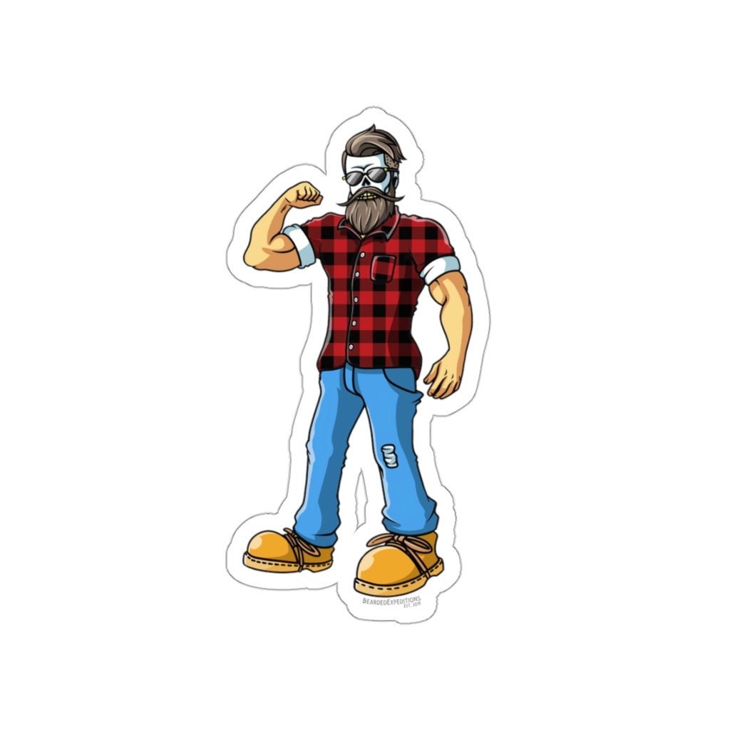 BEARD MAN Flex Sticker | Decal | Gifts for Him | Dads | Husbands ...