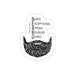 BEARDED Patriot Sticker Decal Beard Lover Gifts for Him Dads Husband ...