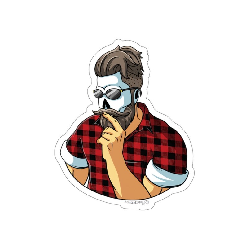 BEARD MAN Thinking Sticker | Decal | Gifts for Him | Dads | Husbands ...