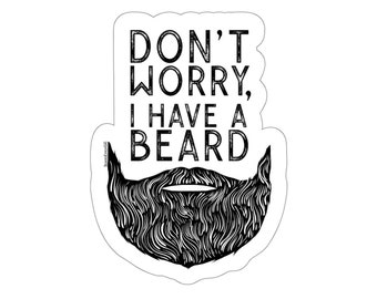 BEARDED Patriot Sticker Decal Beard Lover Gifts for Him - Etsy