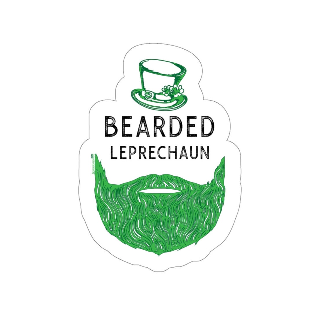 BEARDED Leprechaun Sticker | Decal | Beard Lover | Gifts for Him | Dads ...