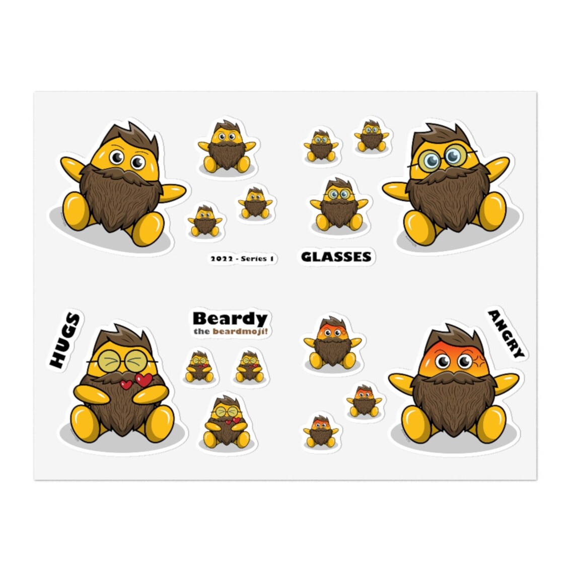 BEARDY the BEARDMOJI 2022 Series 1 Sticker | Decal | Gifts for Him ...