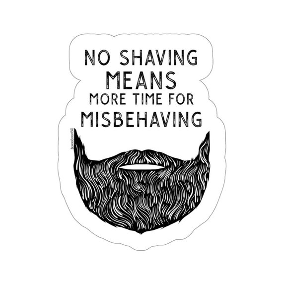 Misbehaving BEARD Sticker Decal Beard Lover Gifts for - Etsy
