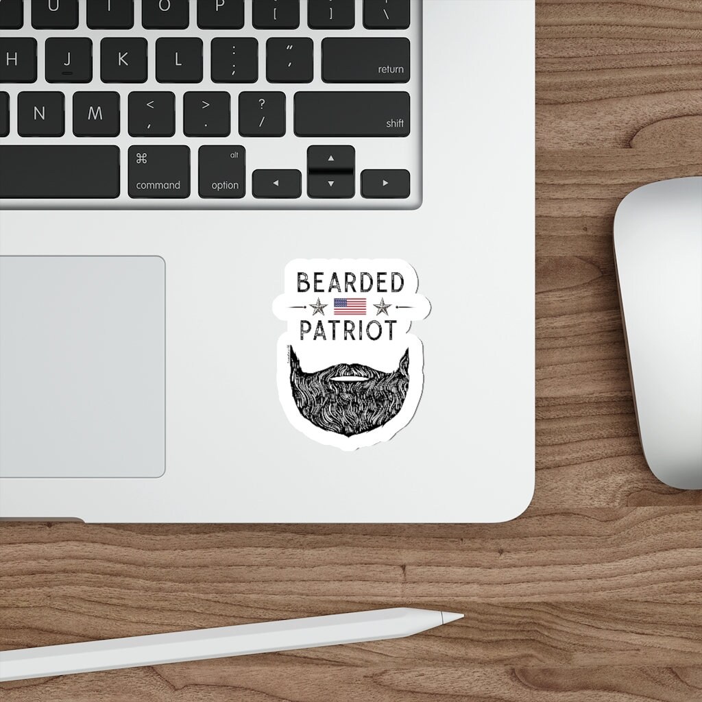 BEARDED Patriot Sticker | Decal | Beard Lover | Gifts for Him | Dads ...
