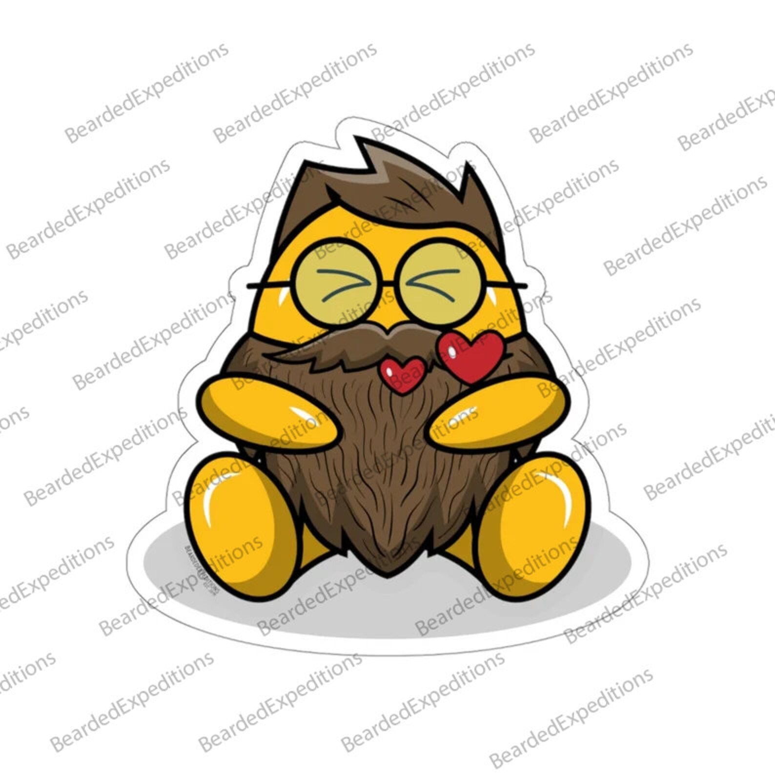 BEARDY the BEARDMOJI Hugs Sticker | Decal | Gifts for Him | Dads ...