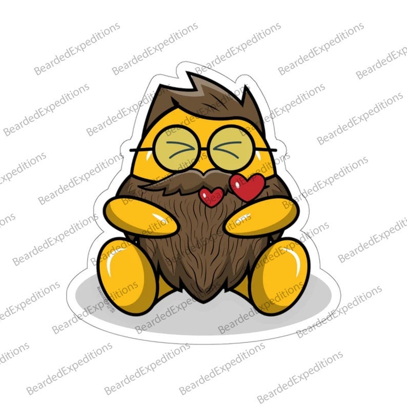BEARDY the BEARDMOJI Hugs Sticker | Decal | Gifts for Him | Dads ...