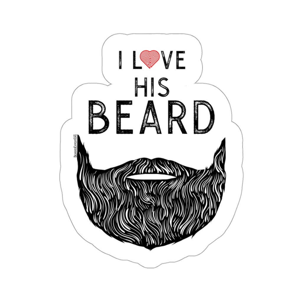 I Love His BEARD Sticker | Decal | Beard Lover | Gifts for Him | Dads ...