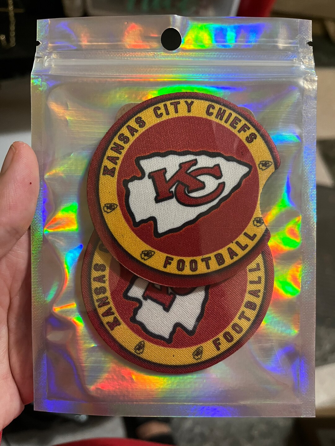 Red Kansas City Chiefs Rubber Coasters - Etsy