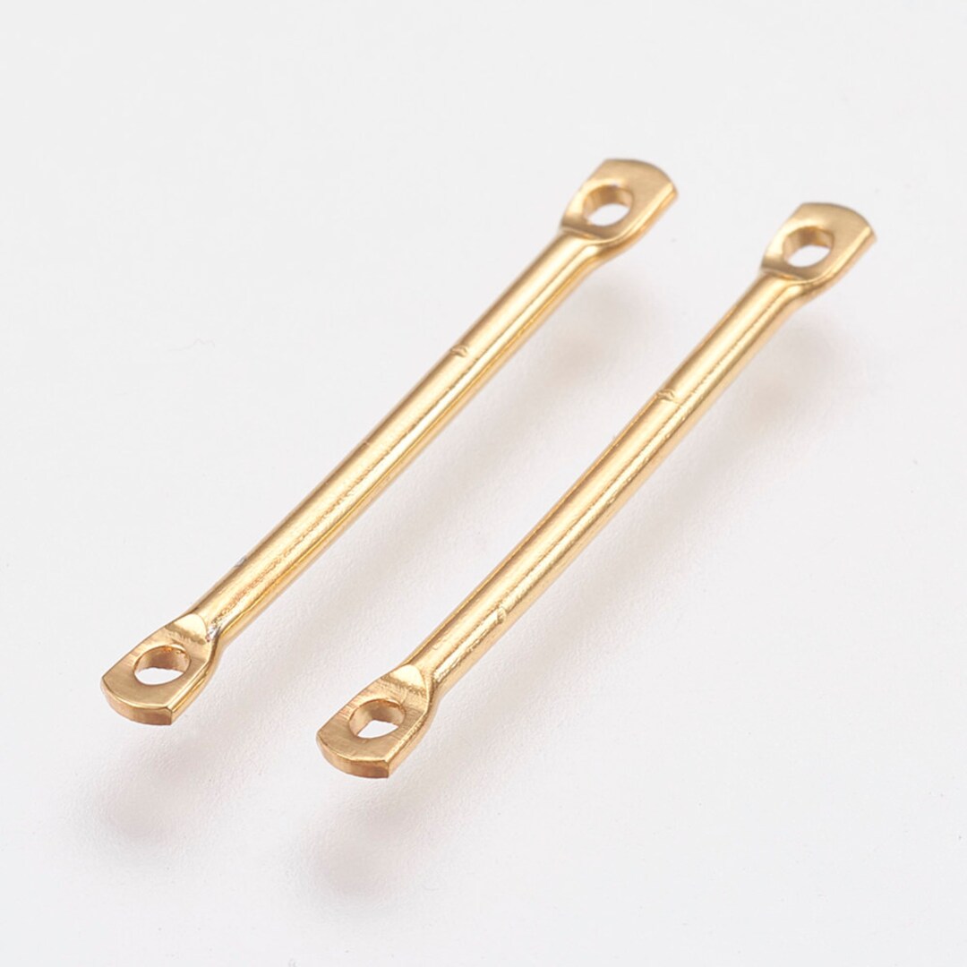 Gold Bar Rectangle Connectors in 18K Gold-plated - Etsy Australia