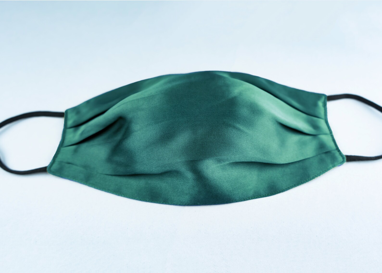 SILK Face Mask, Emerald Green, Reusable Two Layers Soft Washable Face ...