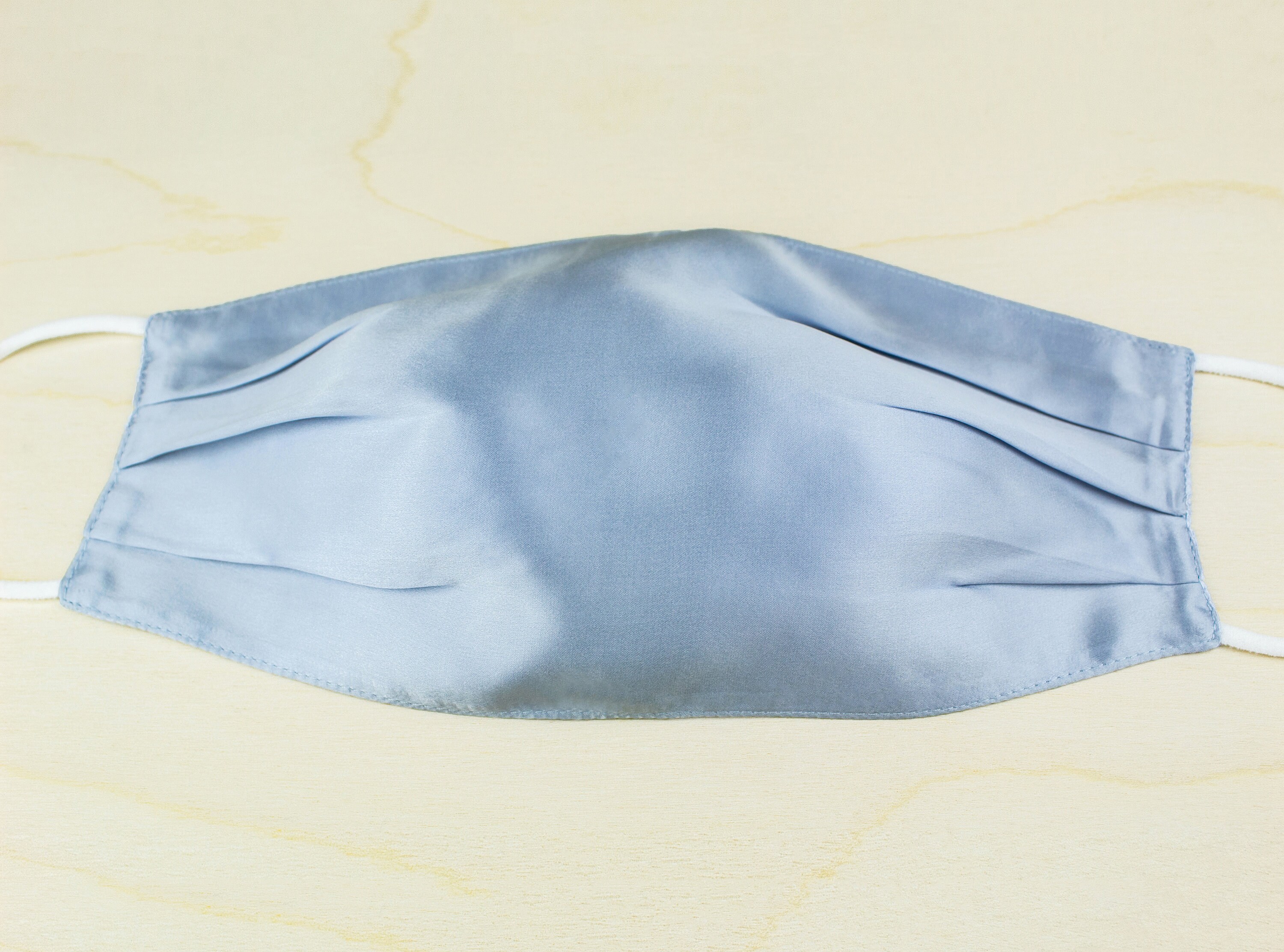 SILK Face Mask, Baby Blue, Reusable Two Layers Soft Washable Face Mask ...