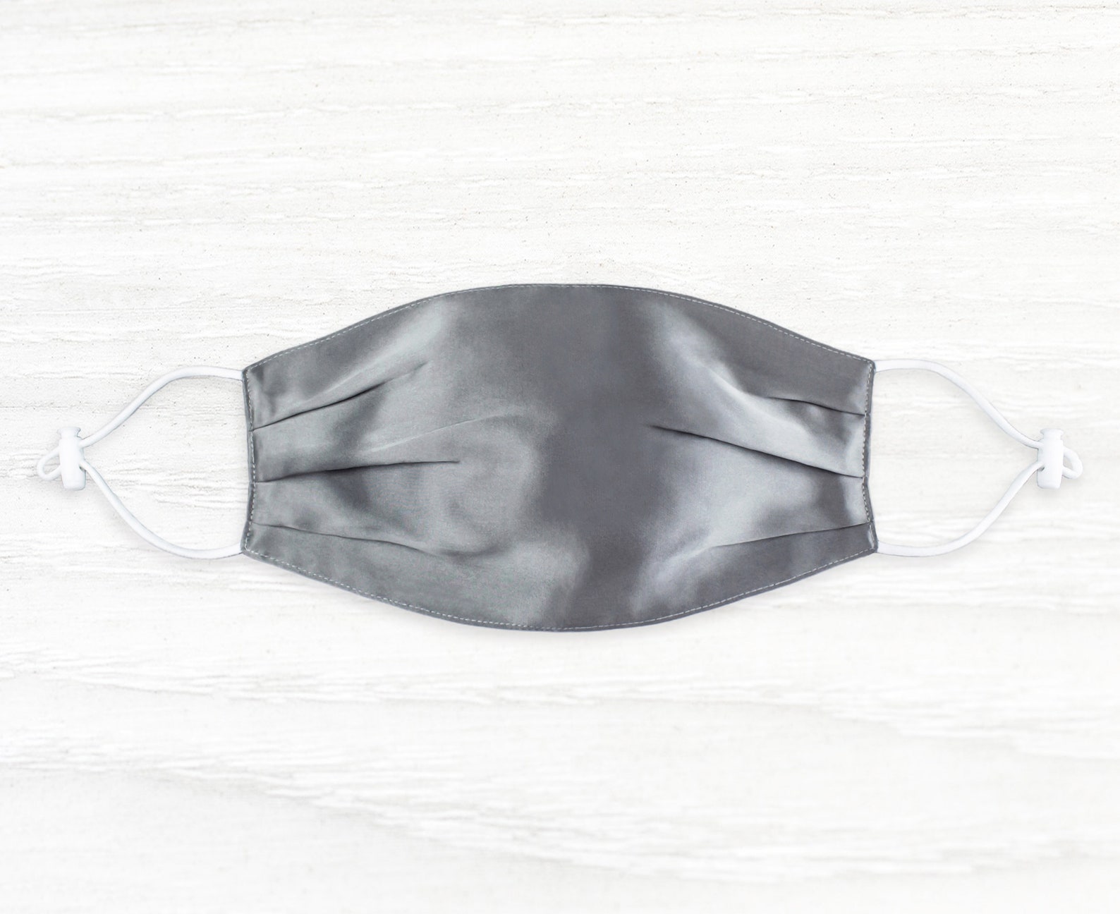 SILK Face Mask, Gray, Reusable Two Layers Soft Washable Face Mask, 100% ...