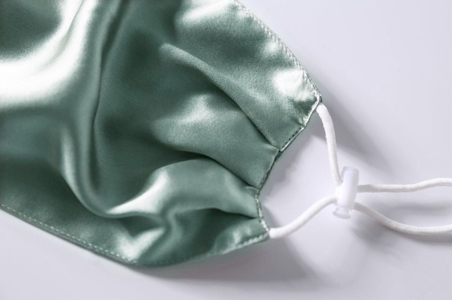 SILK Face Mask, Sage, Reusable Two Layers Soft Washable Face Mask, 100% ...