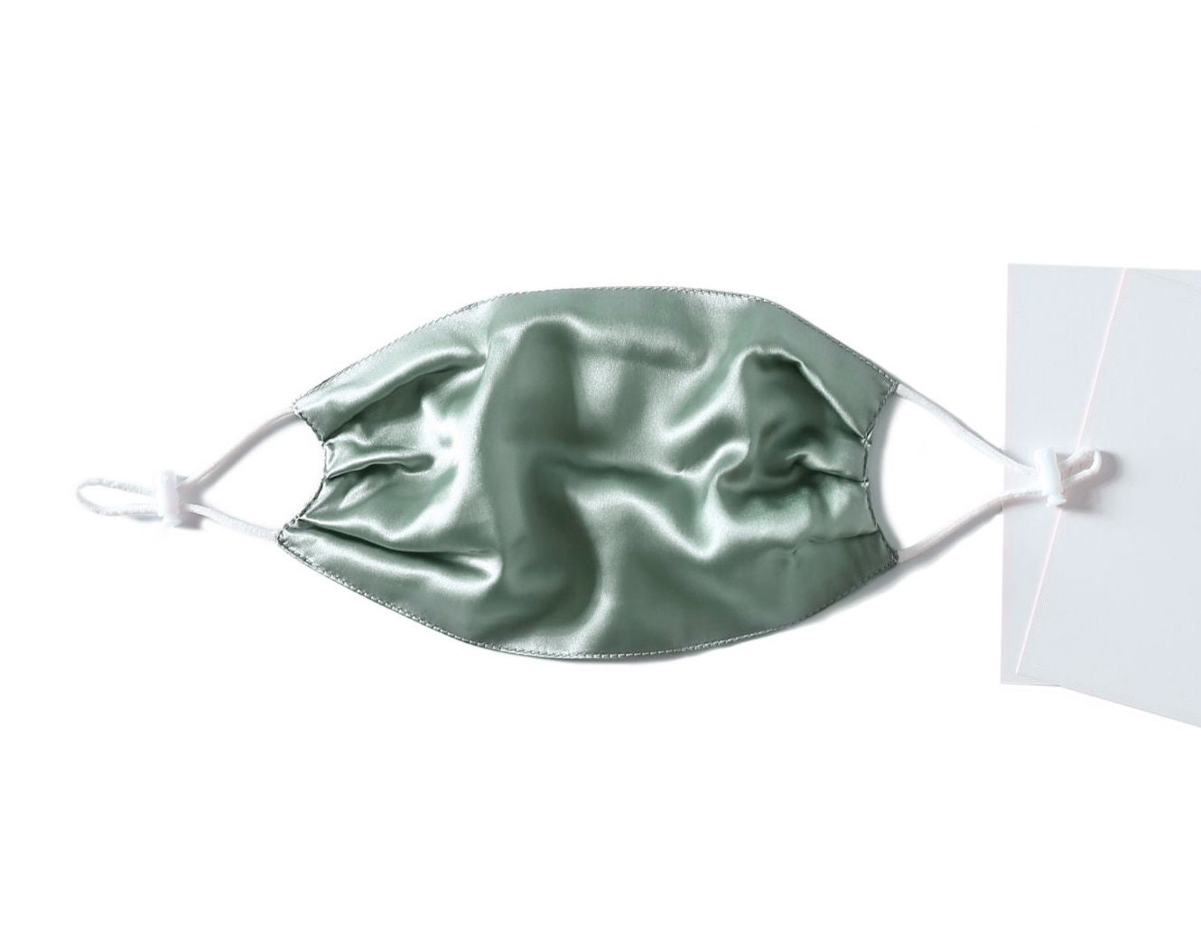 SILK Face Mask, Sage, Reusable Two Layers Soft Washable Face Mask, 100% ...