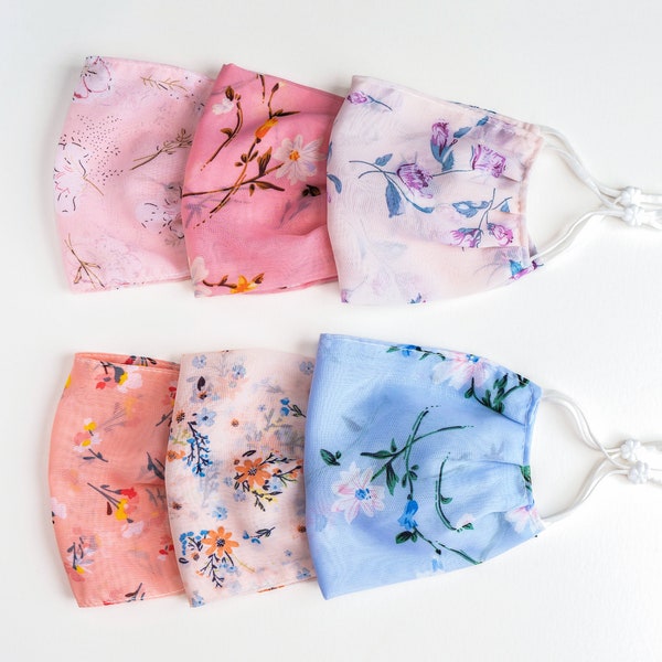 Floral Face Mask - Etsy