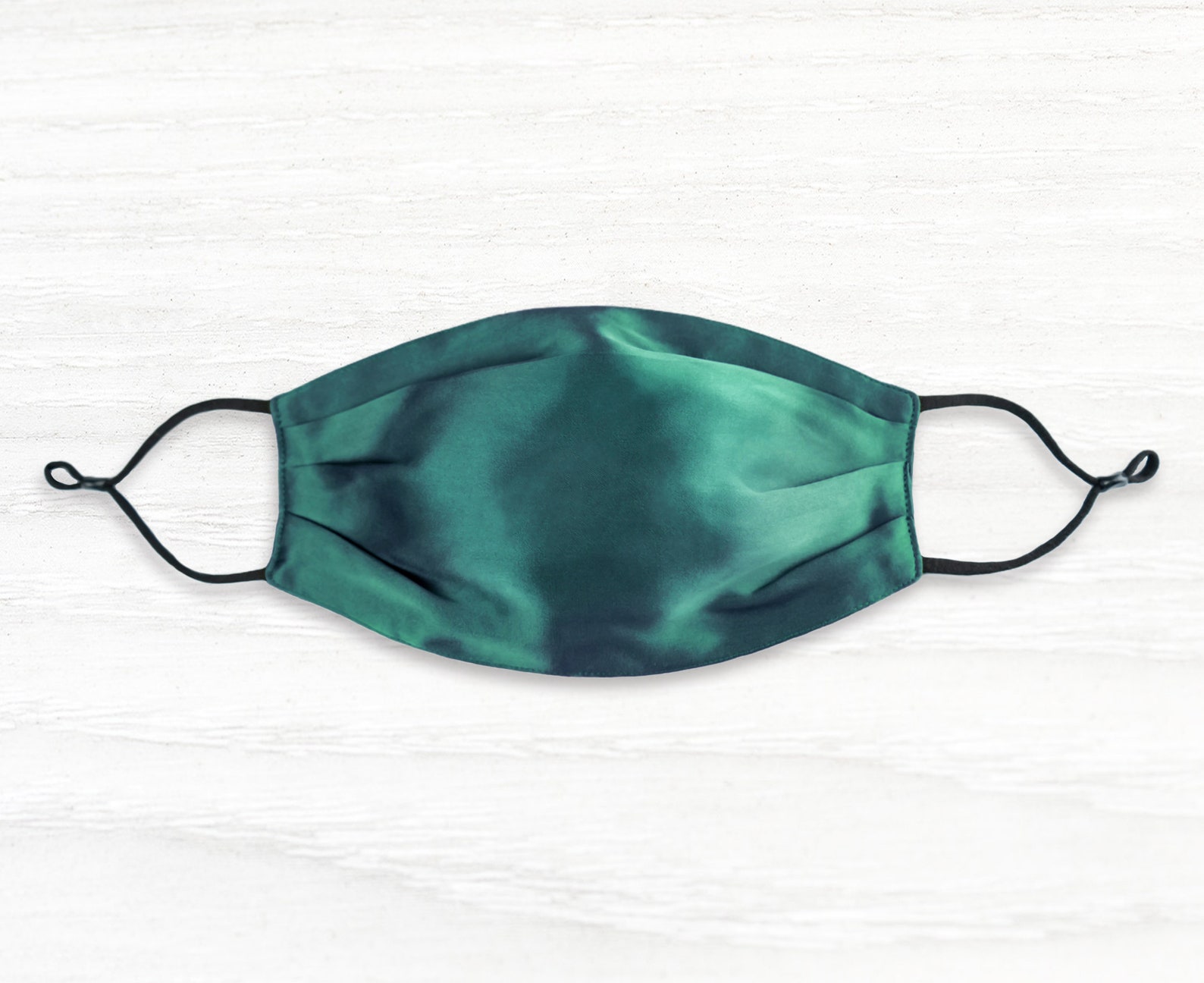 SILK Face Mask, Emerald Green, Reusable Two Layers Soft Washable Face ...