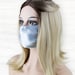 SILK Face Mask, Baby Blue, Reusable Two Layers Soft Washable Face Mask ...