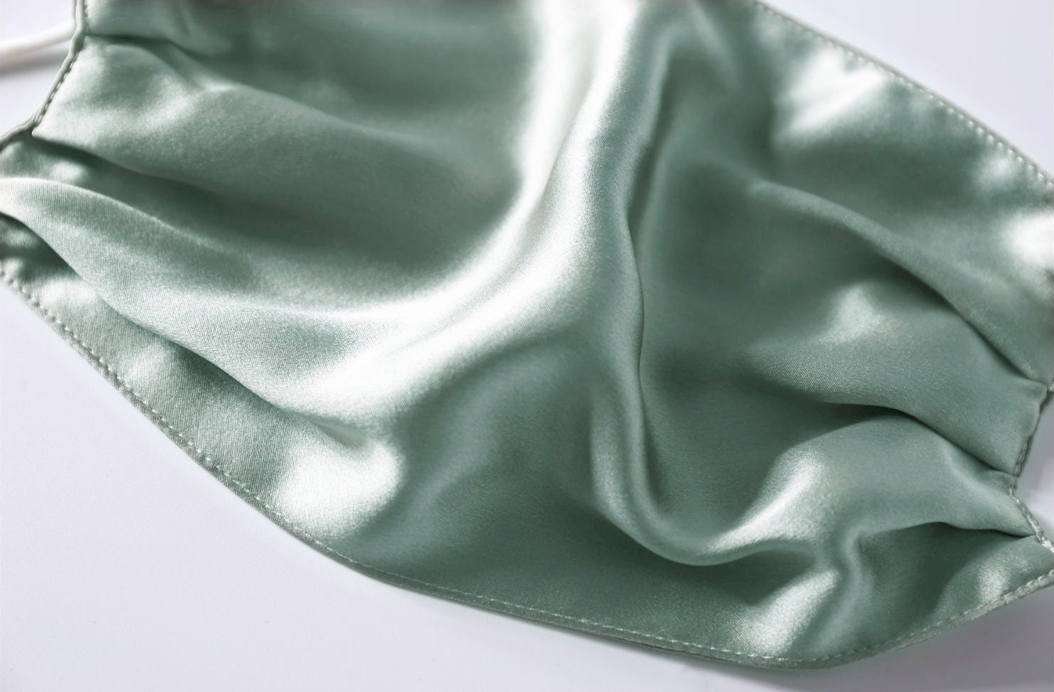 SILK Face Mask, Sage, Reusable Two Layers Soft Washable Face Mask, 100% ...