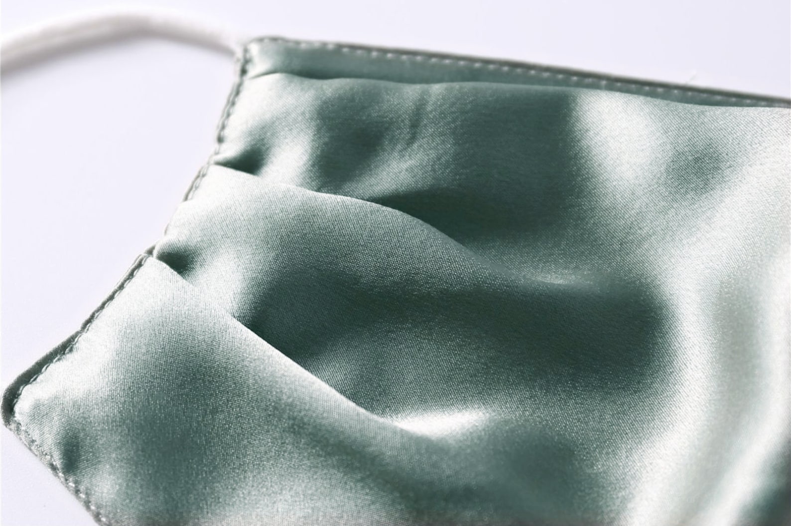 SILK Face Mask, Sage, Reusable Two Layers Soft Washable Face Mask, 100% ...