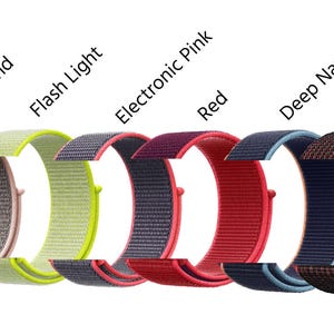 Breathable Nylon Sports Loop Band for Apple Watch Series SE-9 ...