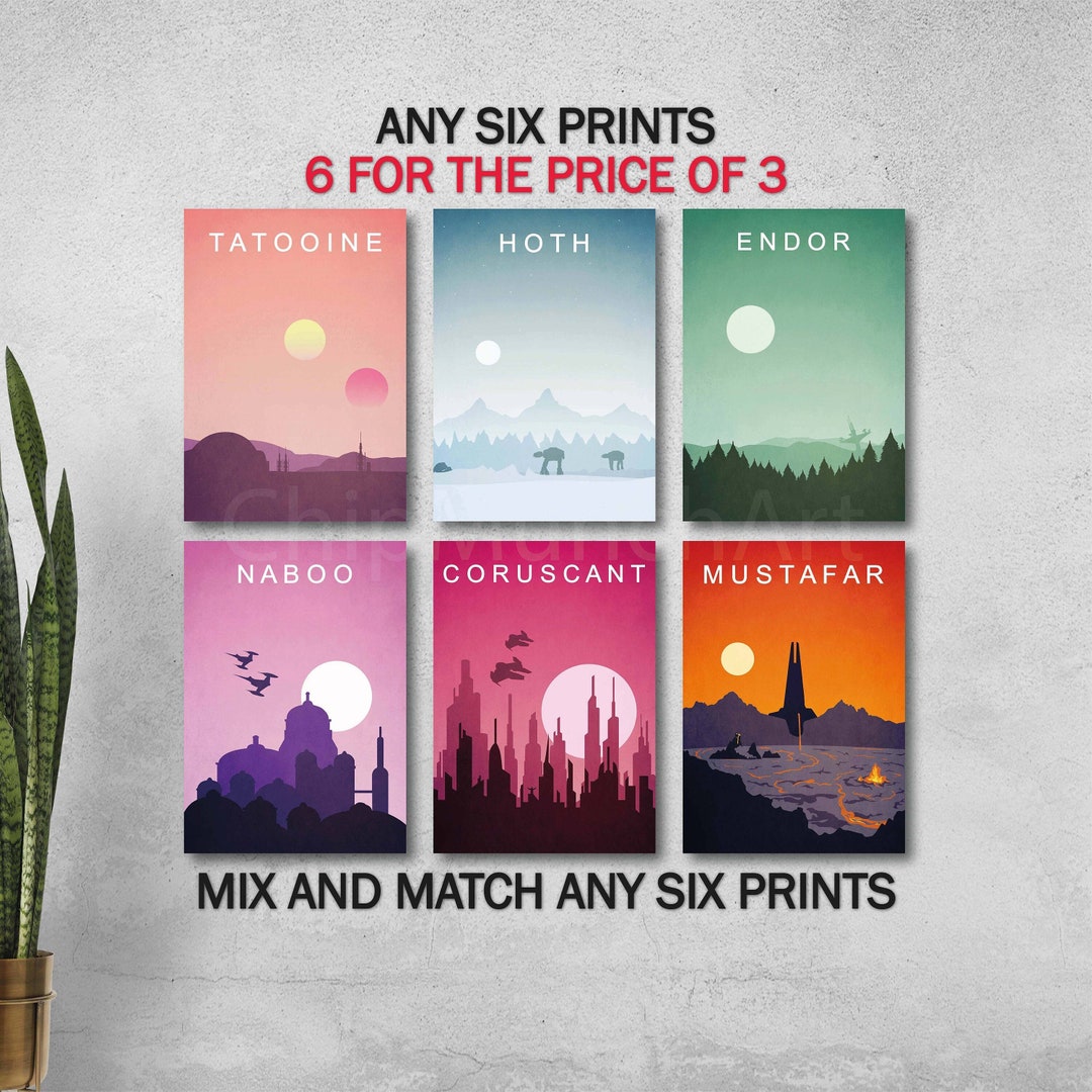Money Saving Print Set - Any 6 Prints of Your Choice Choose Your Size ...
