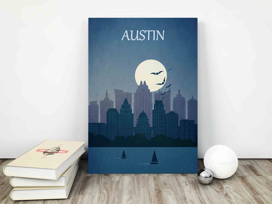 Austin Texas Print Austin Skyline Poster Austin Skyscraper Print Travel ...
