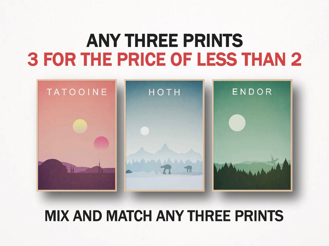 Money Saving Print Set - Any 3 Prints of Your Choice Choose Your Size ...