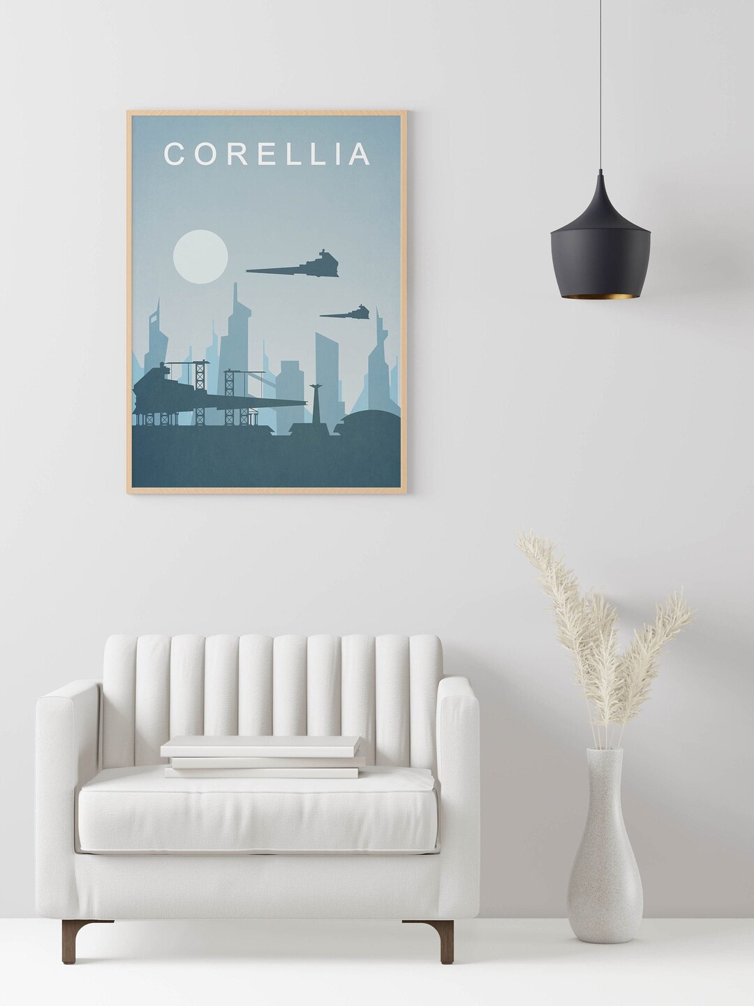 Minimalist Poster Corellia Retro Travel Poster Art Wall Decor Kids Room ...