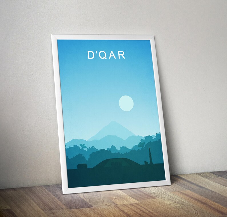 D'qar Minimalist Poster Travel Poster SW Wall Art Wall Decor Galactic ...