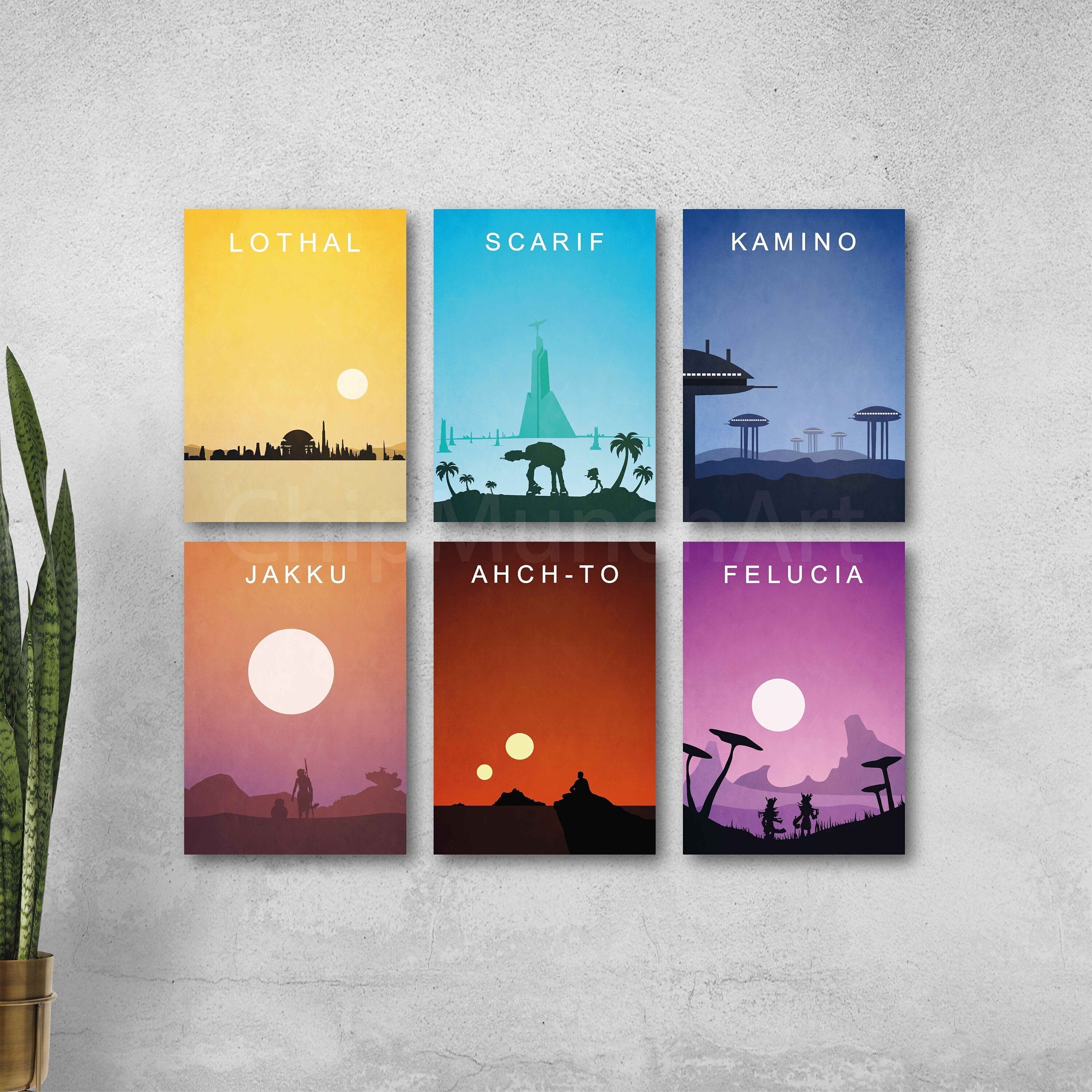 Minimalist Movie Poster Set Classic Poster New Hope Vintage - Etsy