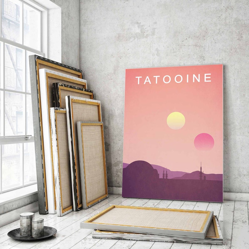 Minimalist Star Art Poster Set All 6 Posters : Tatooine Hoth Endor ...