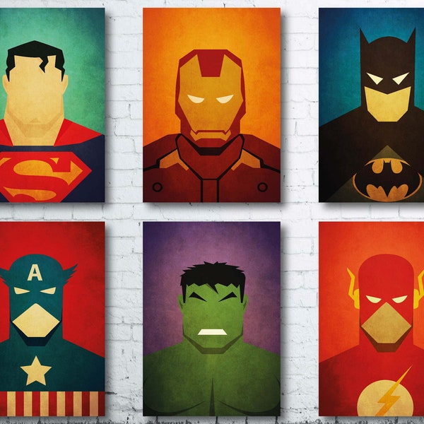 Superhero Poster - Etsy
