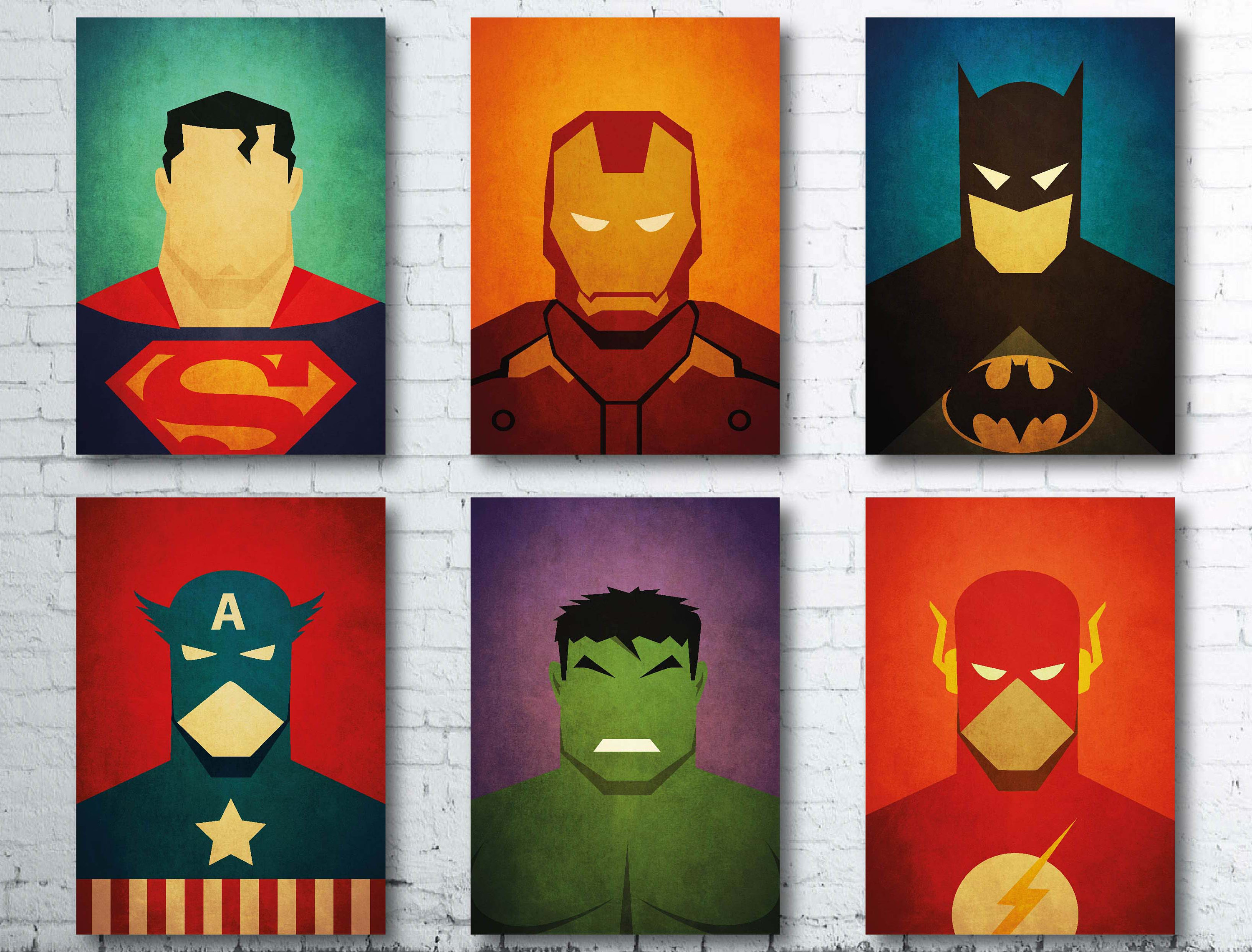 Superheroes Posters Set Vintage Movie Prints Superhero Etsy superheroes-posters-set-vintage-movie-prints-superhero-etsy