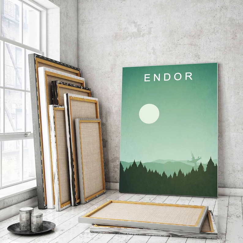 Minimalist Star Art Poster Set All 6 Posters : Tatooine Hoth Endor ...
