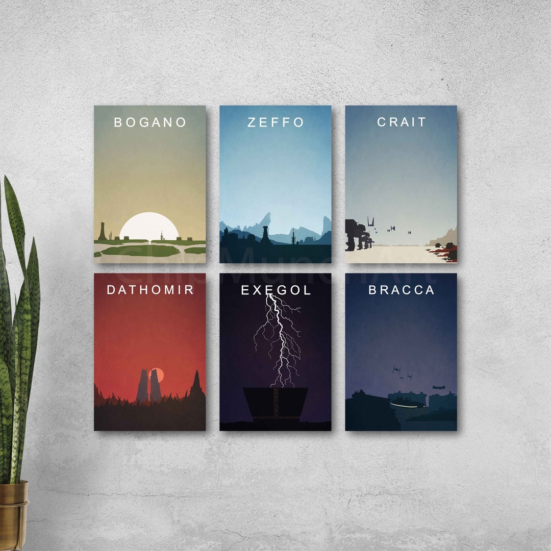 Minimalist Movie Star Poster Set Wars Poster New Hope Vintage Movie ...