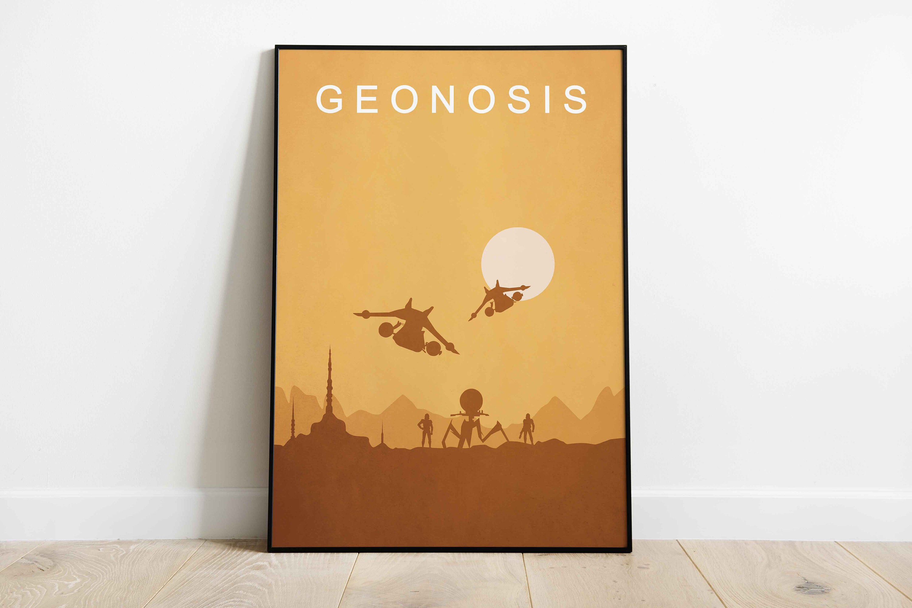 Geonosis Landscape Star Art Print Retro Travel Poster Kids - Etsy